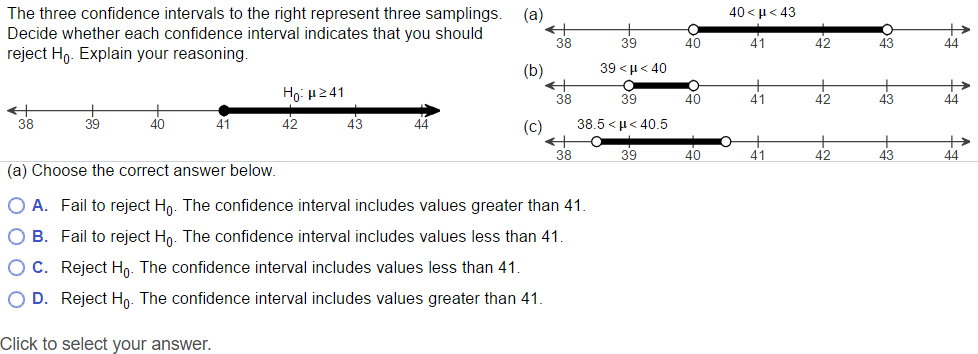 Solved The three confidence intervals to the right represent | Chegg.com