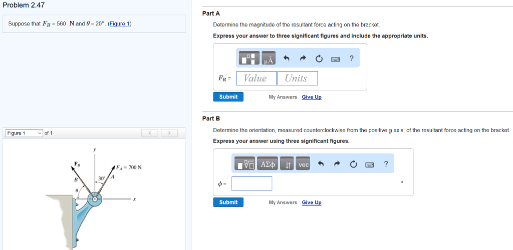 Solved Suppose that F_B = 560 N and theta = 20 degree | Chegg.com