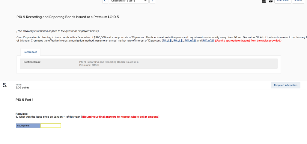 Solved Chapter 10 instructions help Save & Exit Submit | Chegg.com