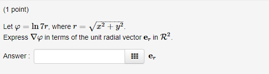 Solved 1 Point Consider The Vector Field F In The Figure