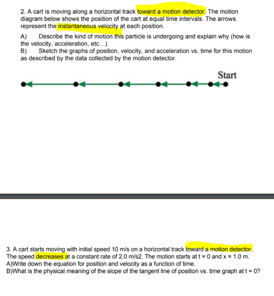 Solved Simple Motion Questions: I would really appreciate it | Chegg.com