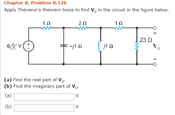 Solved Chapter 8, Problem 8.126 Apply Thévenin's theorem | Chegg.com