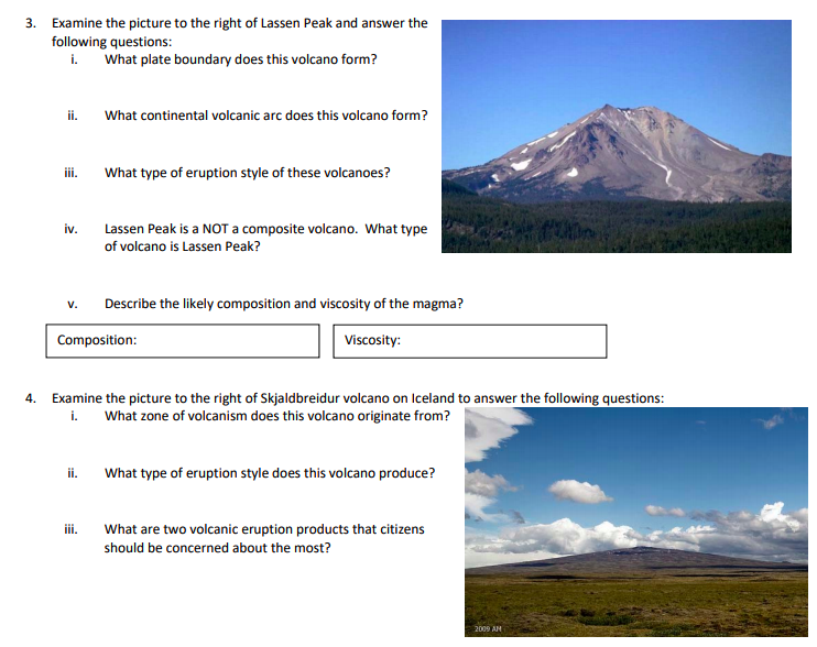 Solved 3. Examine the picture to the right of Lassen Peak | Chegg.com