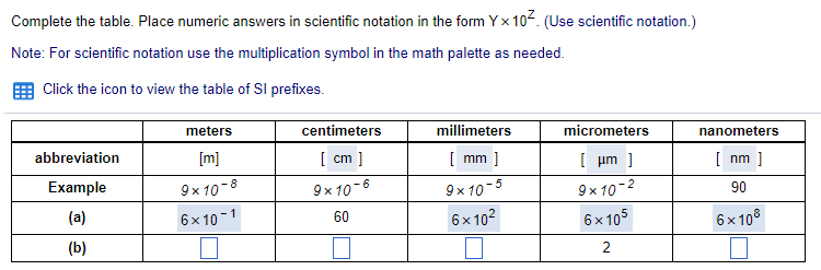 Solved Complete the table. Place numeric answers in | Chegg.com