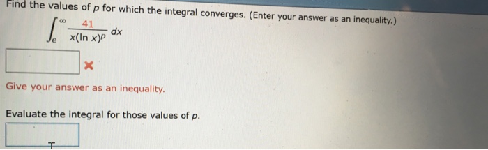 Solved Find the values of p for which the integral | Chegg.com