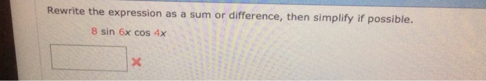Solved Rewrite the expression as a sum or difference, then | Chegg.com