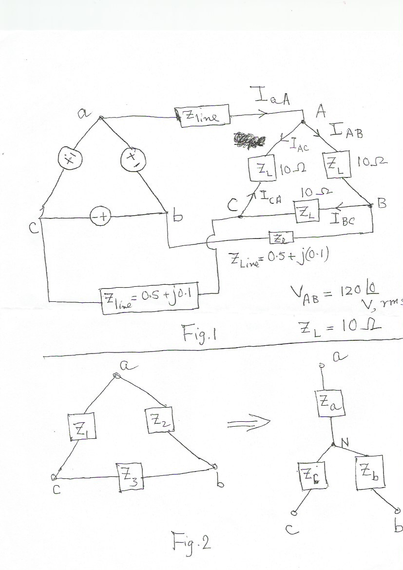 Solved In a three phase balanced delta-delta system, shown | Chegg.com