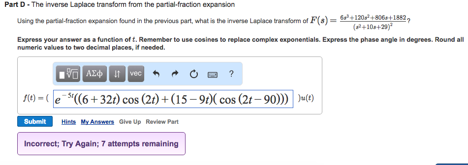 Solved Partial-fraction expansion with repeated complex | Chegg.com