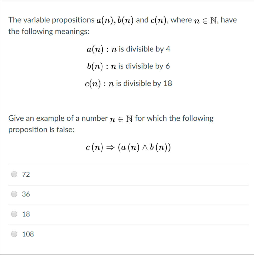Solved The variable propositions a(n), b(n) and c(n), where | Chegg.com