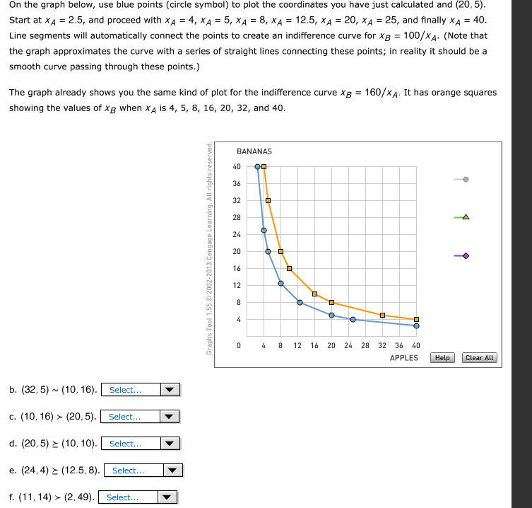 Solved On the graph below, use blue points (circle symbol) | Chegg.com