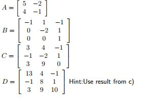 Solved The trace of a matrix, A, is the sum of all the | Chegg.com