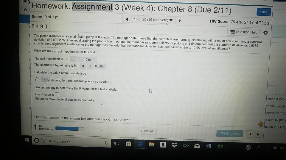 Solved Homework Assignment 3 Week 4 Chapter 8 Due 2 11