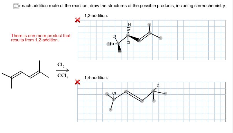 Solved For each addition route of the reaction, draw the | Chegg.com