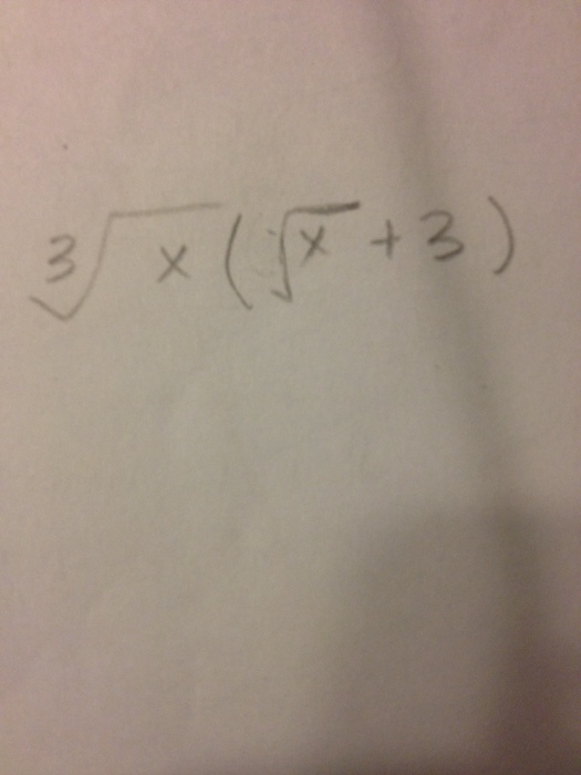 Solved Find the derivative cube root x (root x + 3) | Chegg.com