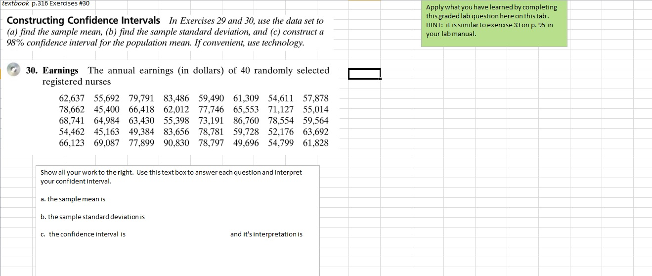 Solved Constructing Confidence Intervals In Exercises 29 and | Chegg.com