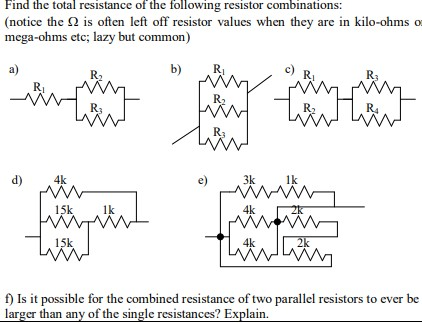 Solved Find the total resistance of the following resistor | Chegg.com