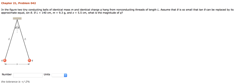 Solved Chapter 21, Problem 042 In the figure two tiny | Chegg.com