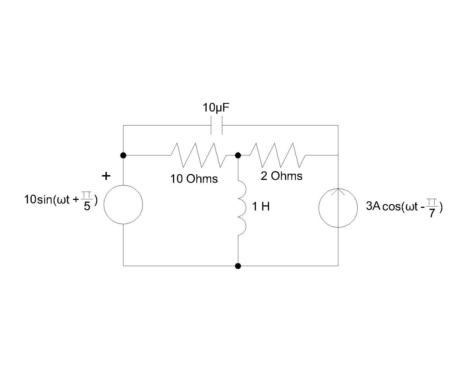 Solved Consider the circuit below, but the AC sources are | Chegg.com