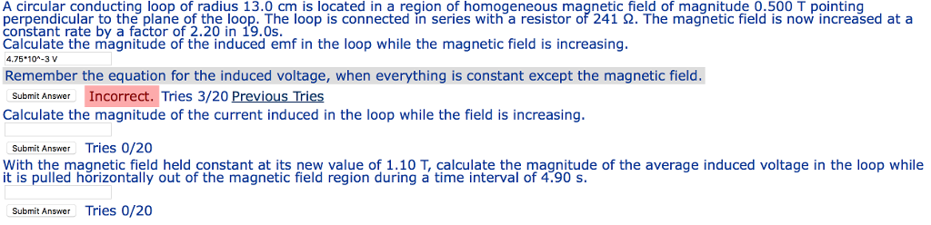 Solved A circular conducting loop of radius 13.0 cm is | Chegg.com