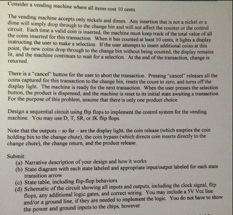 Solved Consider a vending machine where all items cost 10 | Chegg.com