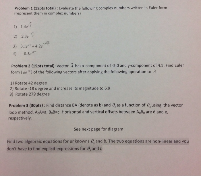 Solved Evaluate the following complex numbers written in | Chegg.com