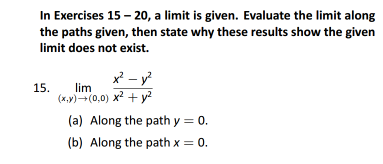 Solved In Exercises 15 - 20, a limit is given. Evaluate the | Chegg.com