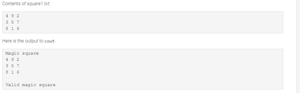 Solved Part 2 you will determine if a magic square is valid | Chegg.com