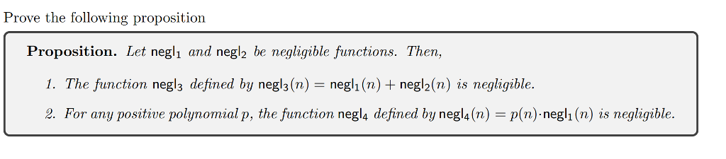 Solved Prove the following proposition Proposition. Let | Chegg.com