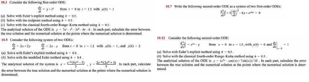 Applied Numerical Method: Solve problems by hand | Chegg.com