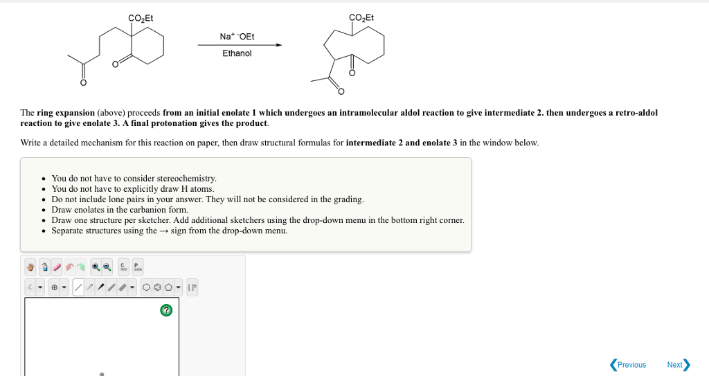 Solved The ring expansion (above) proceeds from an initial | Chegg.com