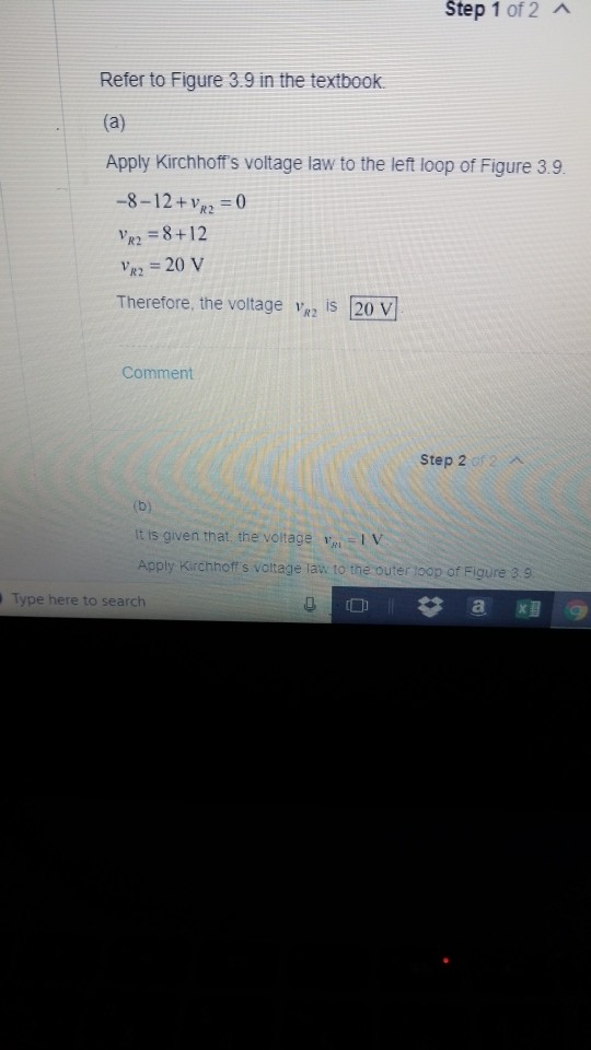 Solved For the circuit of Fig. 3.9, determine (a) UR2 and | Chegg.com
