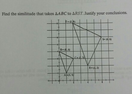 Solved Find the similitude that takes Delta ABC to Delta | Chegg.com