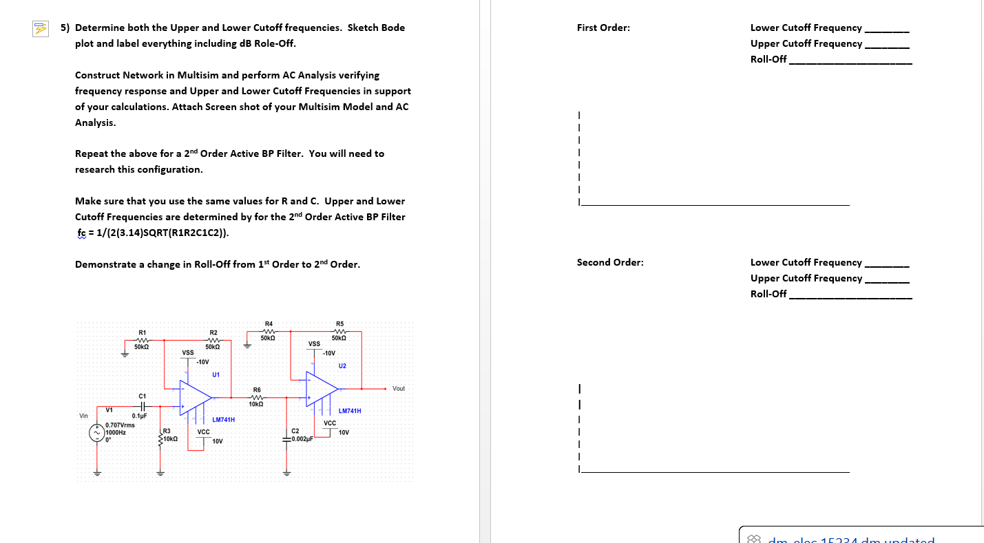 Solved Determine both the Upper and Lower Cutoff | Chegg.com