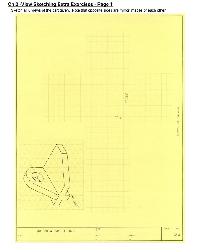 Solved Ch 2-View Sketching Extra xercises - Page 1 Sketch | Chegg.com Solved Ch 2-View Sketching Extra xercises - Page 1 Sketch | Chegg.com
