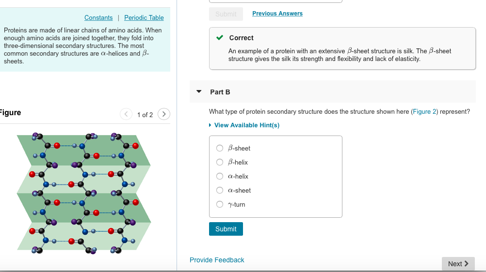 Solved Previous Answer Constants | Periodic Table Proteins | Chegg.com