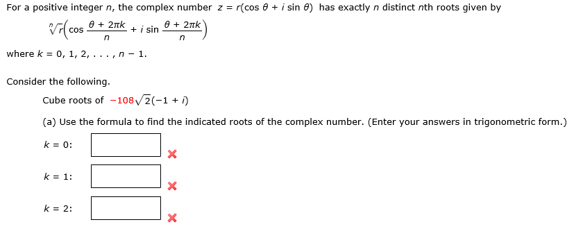 Solved For a positive integer n, the complex number z = | Chegg.com