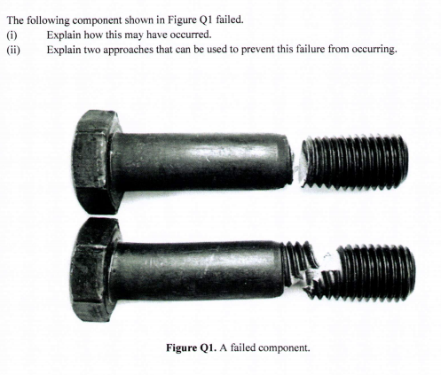 Solved The following component shown in Figure Q1 failed. | Chegg.com