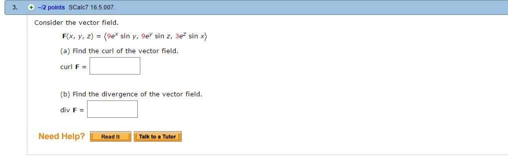 Solved Consider the vector field. F(x, y, z)