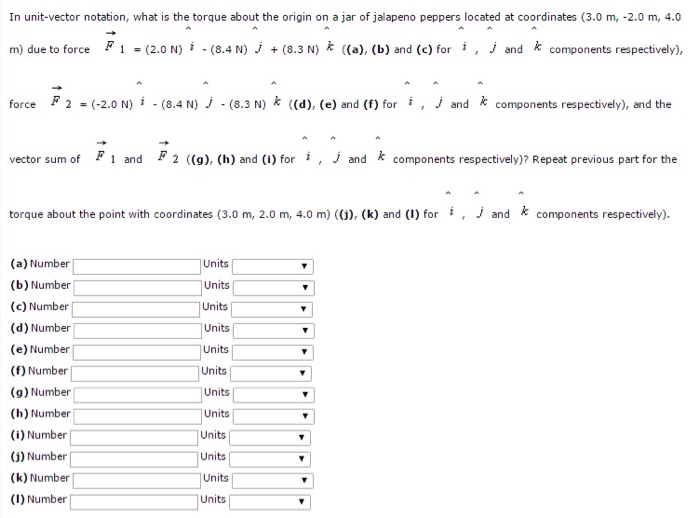 Solved In unit-vector notation, what is the torque about the | Chegg.com