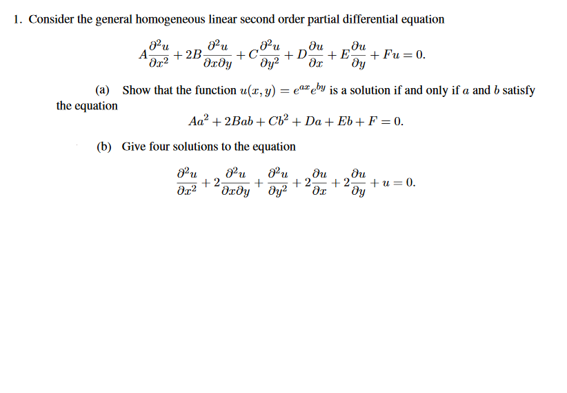 Solved Consider The General Homogeneous Linear Second Order Chegg