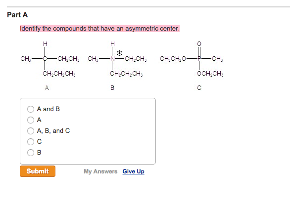 Solved Identify all compounds that have an asymmetric center | Chegg.com