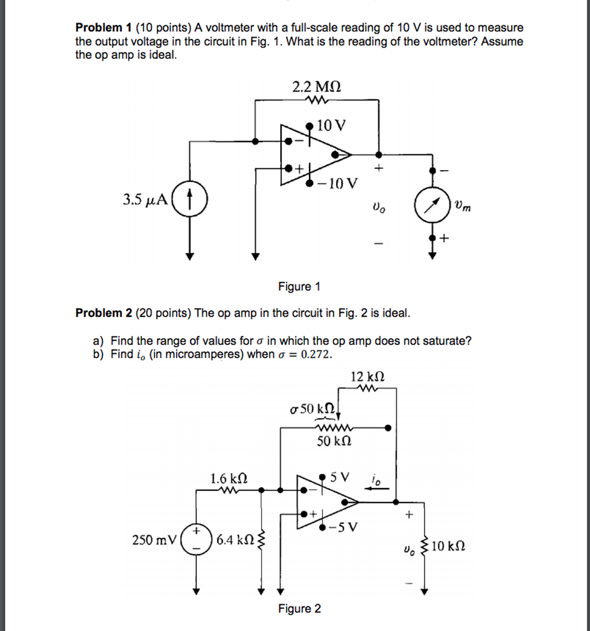 Solved Problem 1 (10 points) A voltmeter with a full-scale | Chegg.com