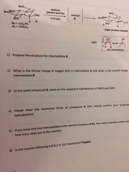 Propose the structure for intermediate B What is the | Chegg.com