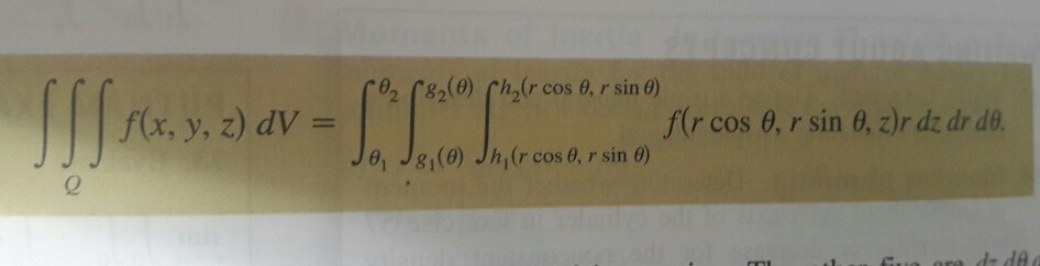 Solved Calculus topic: Triple Integrals, cylindrical | Chegg.com