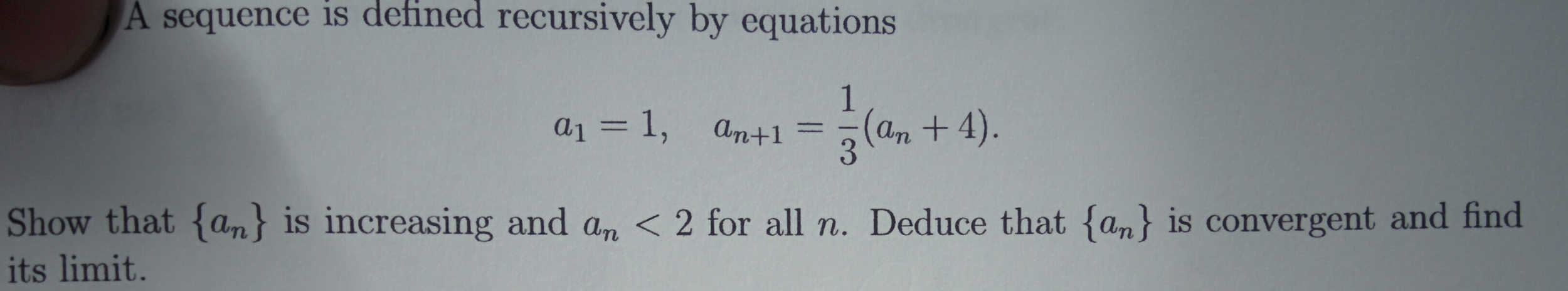 Solved A sequence is defined recursively by equations a_1 = | Chegg.com