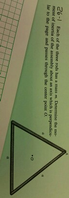 Solved Each of the three rods has a mass m. Determine the | Chegg.com