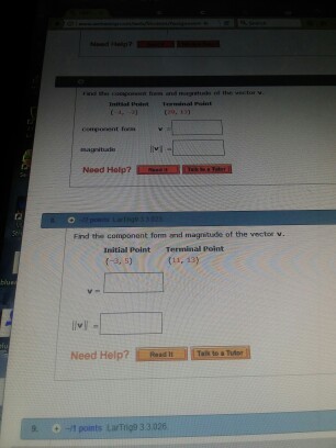 Solved Find the component form and magnitude of the vector | Chegg.com