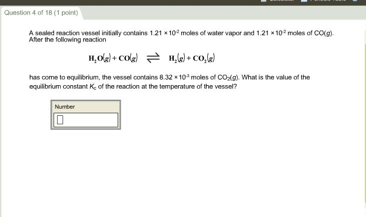 A sealed reaction vessel initially contains 1.21 | Chegg.com