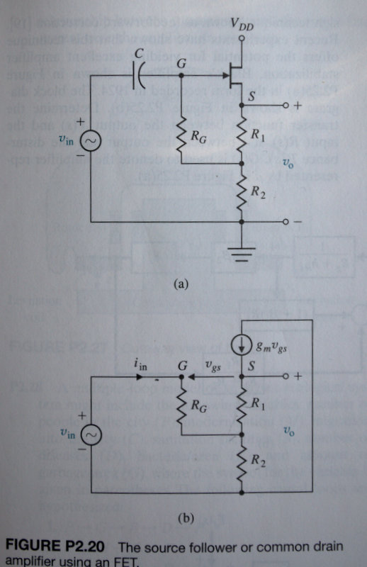 Solved The source follower amplifier provides lower out- | Chegg.com