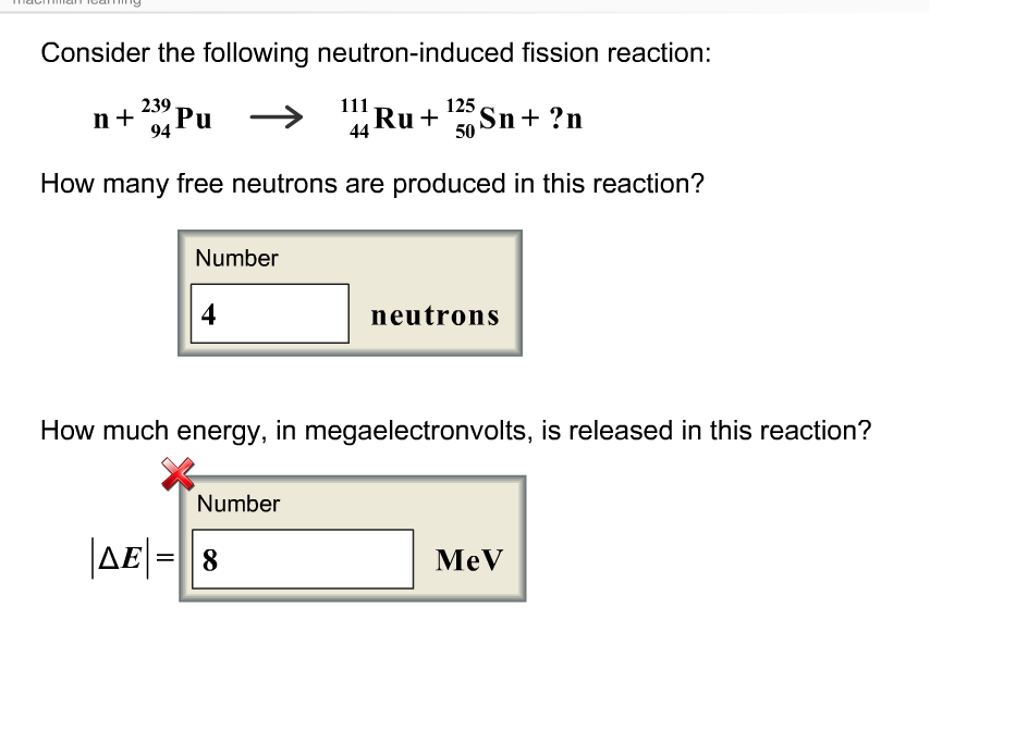 Solved Consider the following neutron-induced fission | Chegg.com